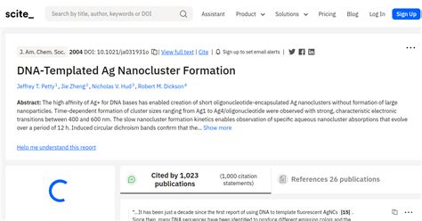Dna Templated Ag Nanocluster Formation Scite Report