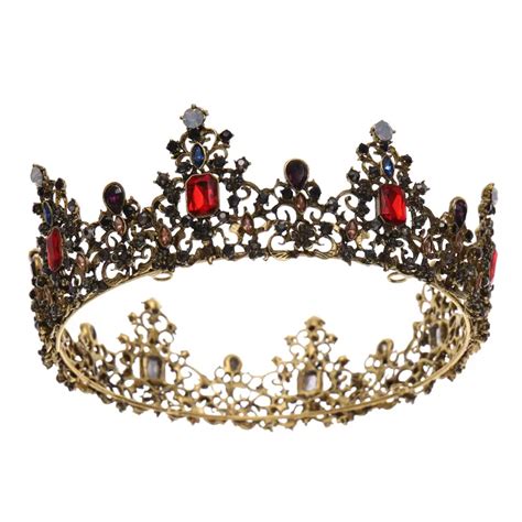 Bridal Tiara Baroque Crown Crystal Wedding Hair Accessories Temu