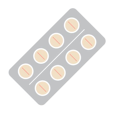Blister With Tablets Packaging For Drugs Cartoon Style Trendy Modern