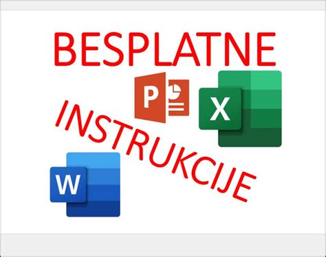 Besplatne Instrukcije Iz Excela Worda Powerpointa