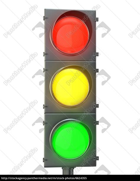 Ampel mit Rot Gelb und Grün Lizenzfreies Bild 6624355