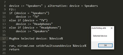 Switch Between Three 3 Audio Devices Using Autohotkey Ahk Stack Overflow