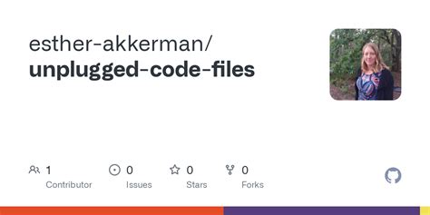 Github Esther Akkermanunplugged Code Files