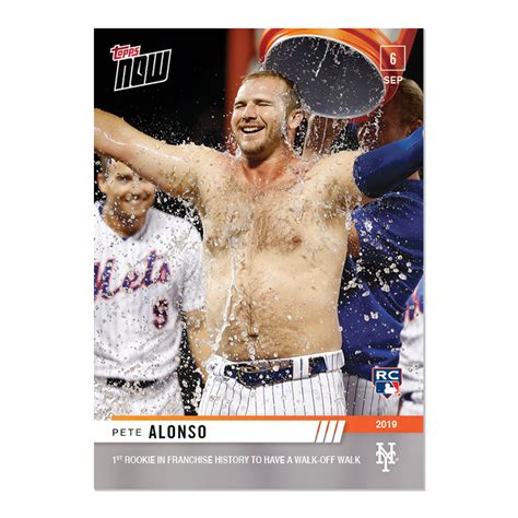 Pete Alonso Mlb Topps Now® Card 806 Print Run 1634