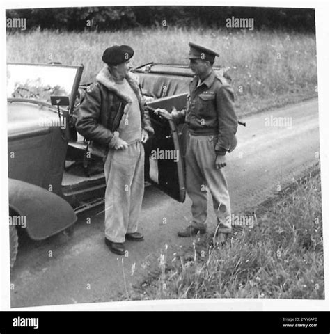 General Montgomery Visits The 11 Hussars And Speaks With Lieutenant Colonel W Wainman Mc