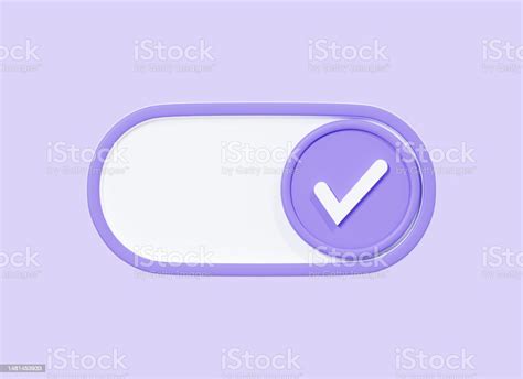 3d Toggle Switch Button With Check Mark Active Ui Switch Mobile