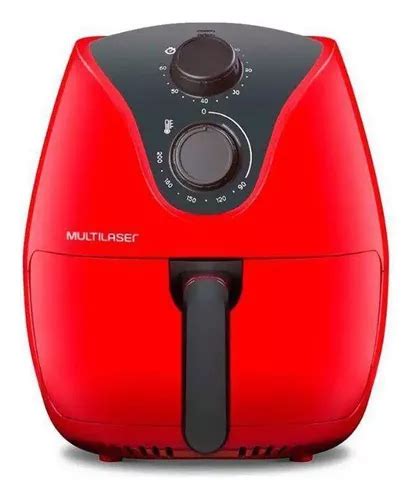 Fritadeira Sem Óleo Multilaser Air Fryer 4 L Ce084 Vermelha Frete Grátis