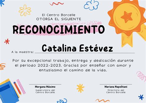 Certificado De Apreciación Del Maestro
