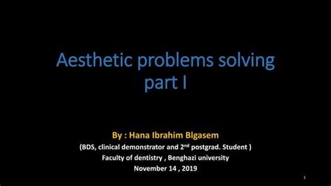 Aesthetic Problem Solving Part 1 Ppt