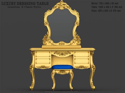 Dressing Table 010 Stl 3d Model For Cnc 3d Stl Model For Cnc