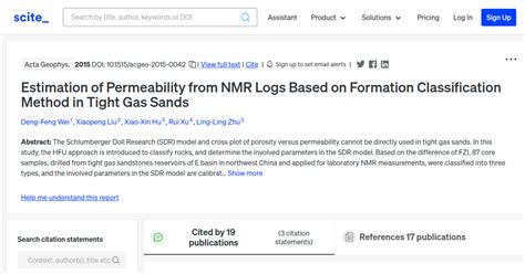 Estimation Of Permeability From Nmr Logs Based On Formation Classification Method In Tight Gas Sands