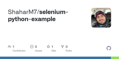 Github Shaharm7selenium Python Example