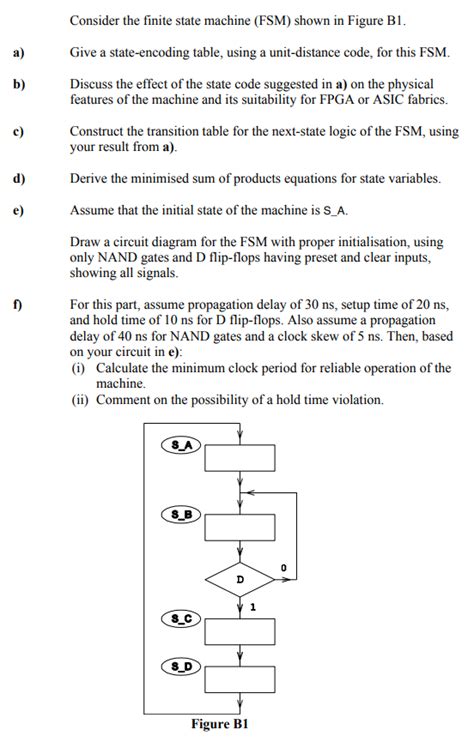 a b c d e consider the finite state machine