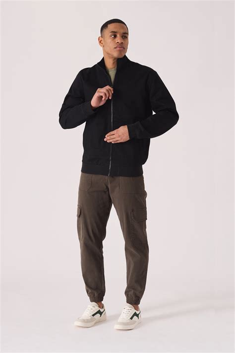 Mens Black Windbreaker Jacket Jmojo