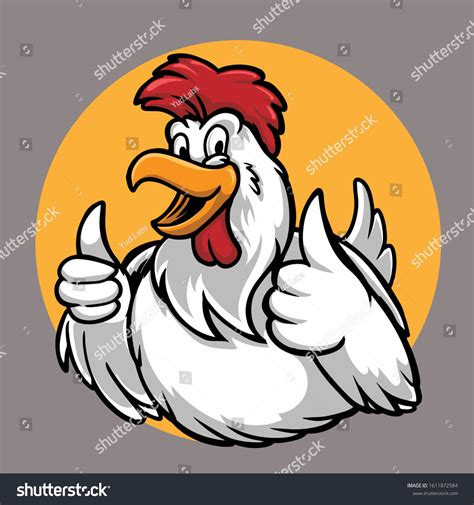 Chicken Mascot Restaurant Vector Illustration Stock Vector Royalty