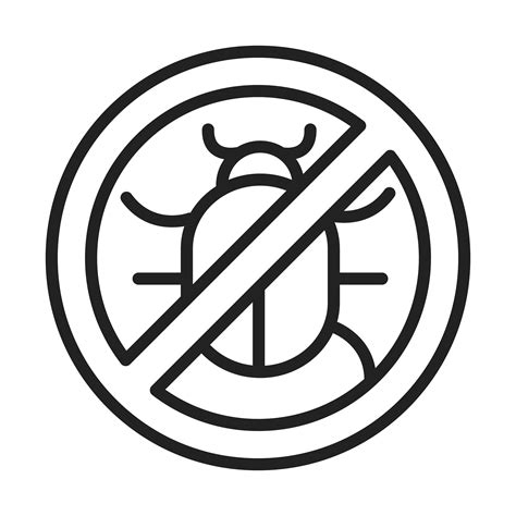 Cyber Security And Information Or Network Protection Attack Virus Line Style Icon 2583022 Vector