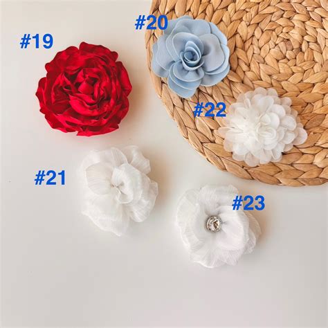 3d Flower Appliques Handmade Fabric Roses For Crafts Headbands Etsy