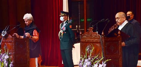 Lt Governor Administering Oath To Justice Pankaj Mithal As Chief