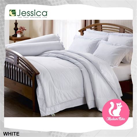 Jessica ผ้าปูที่นอน ไม่รวมผ้านวม สีขาว White เลือกขนาดเตียง 3 5 ฟุต