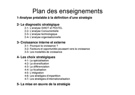 Notes Sur Le Thème Du Management Stratégique Notes Économie Docsity