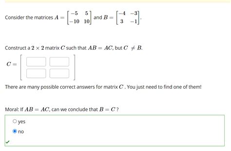 Solved Consider The Matrices A 55 1010 ﻿and