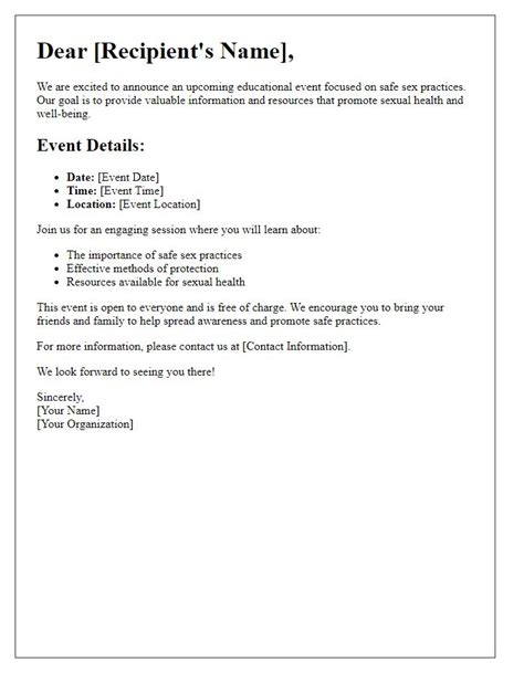 Letter Template For Reproductive Health Education Campaign Free Samples In Pdf Letterin