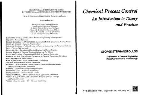 Chemical Process Control Stephanopoulospdf