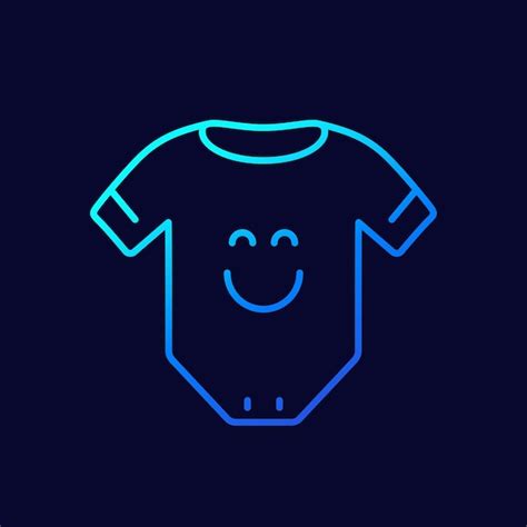 Vector De Iconos De La Línea De Ropa Para Bebés Vector Premium