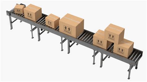 The Box On Conveyor 3d Model 59 3ds Blend C4d Fbx Max Ma Lxo