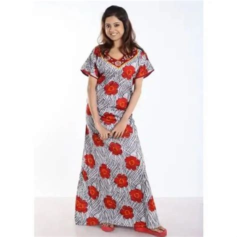Printedembroidery Cotton Embroidery Nighty At Rs 275piece In Kolkata