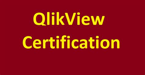 Qlikview Certification And Qlikview Certification Tests Qlikview