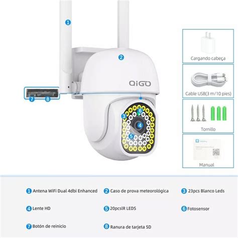 Cámara Seguridad Wifi Exterior Inalámbrica 1080p Vigilancia