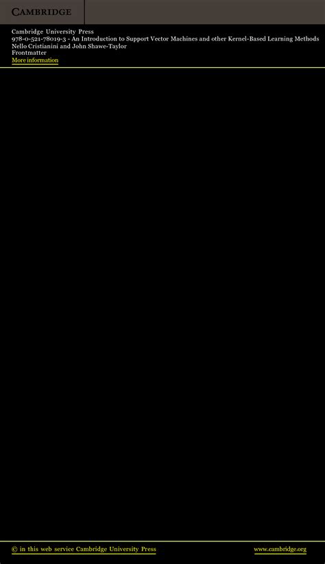 solution an introduction to support vector machines and other kernel