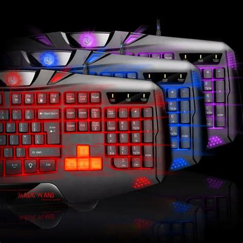 JIZZ Game Keyboard Gx12 Magic Wand Luminous Waterproof Wired Keyboard Desktop Notebook USB