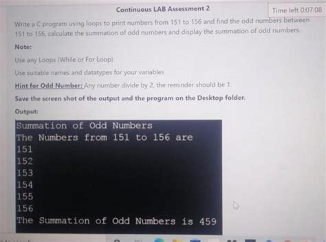 Solved Continuous Lab Assessment 2 Time Left 00708 Write A