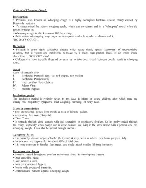 Pertussis Ppt Infectious Diseases Diseases And Conditions