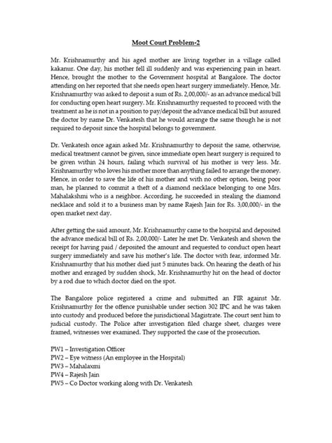 final moot court problem 2 pdf mitigating factor murder