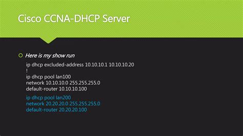 Cisco Ccna Dhcp Server Pptx