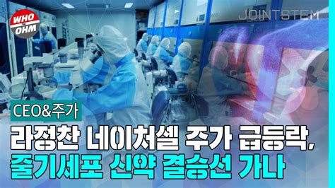 네이처셀 주가 급등락 라정찬 줄기세포 신약 결승선 가나 Ceoand주가 Youtube