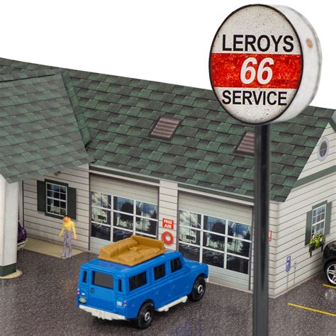 Bk 6447 164 Scale Leroys Gas Station Photo Real Scale Building Kit