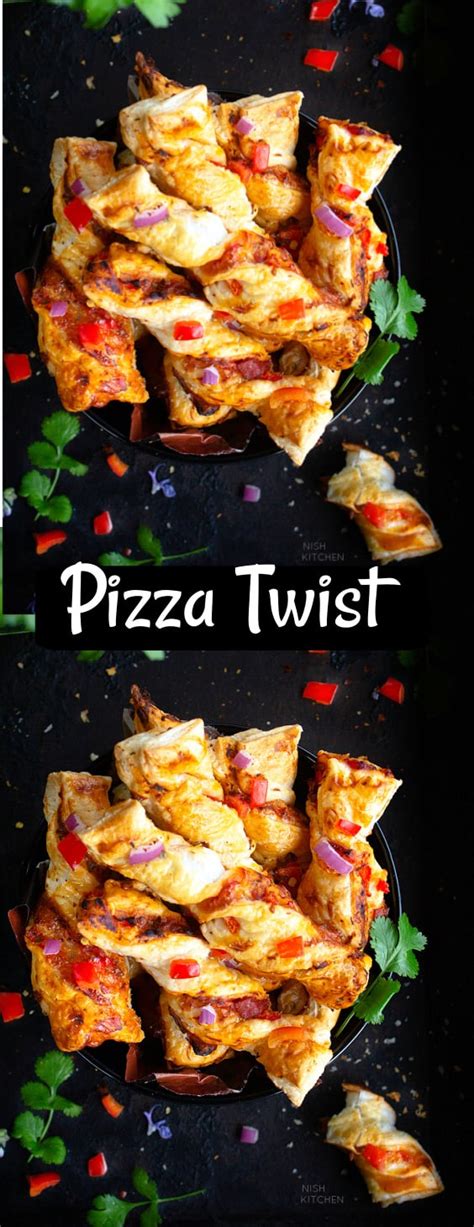 Puff Pastry Pizza Twists Video Nish Kitchen