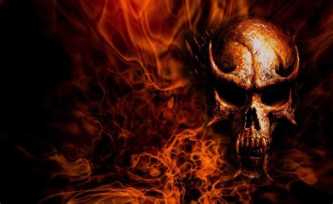 Fire Skull Wallpapers Desktop Wallpaper Cave