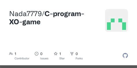 GitHub Nada7779 C Program XO Game