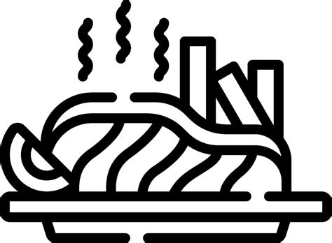 Un Negro Y Blanco Ilustración De Un Pedazo De Carne 51769095 Vector En