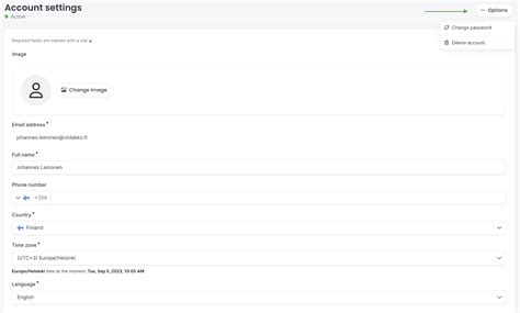 Account Settings Support Site