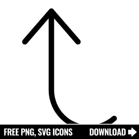 Free Up Curved Arrow Icon