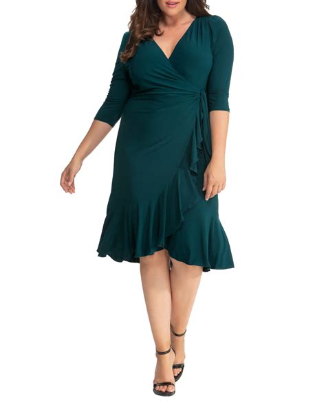 Olive Green Wrap Dress