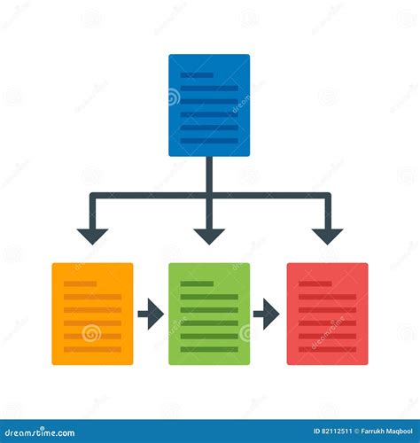 Flowchart Structure Hierarchy Scheme Infographic For Business