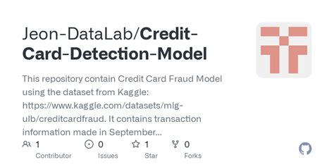 Github Jeon Datalabcredit Card Detection Model This Repository Contain Credit Card Fraud