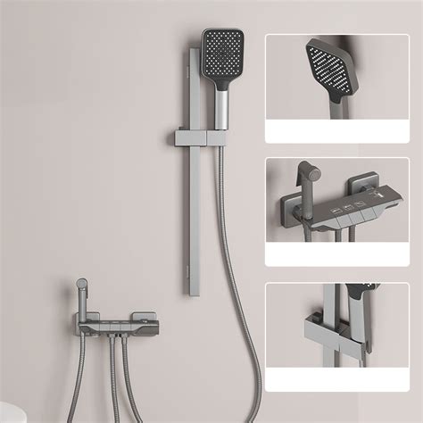Push Button Shower System Wall Mount Handshower Square Shower System